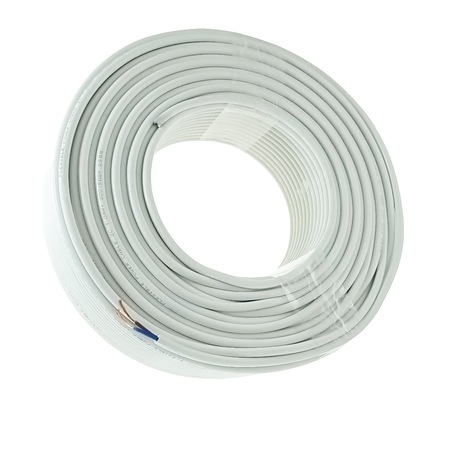 Rola cablu electric MYYM, 2 x 1 mmp, din cupru, 100m, CEMYYM-2-1MM-WH, 2C, 300/500V, alb - eMAG.ro