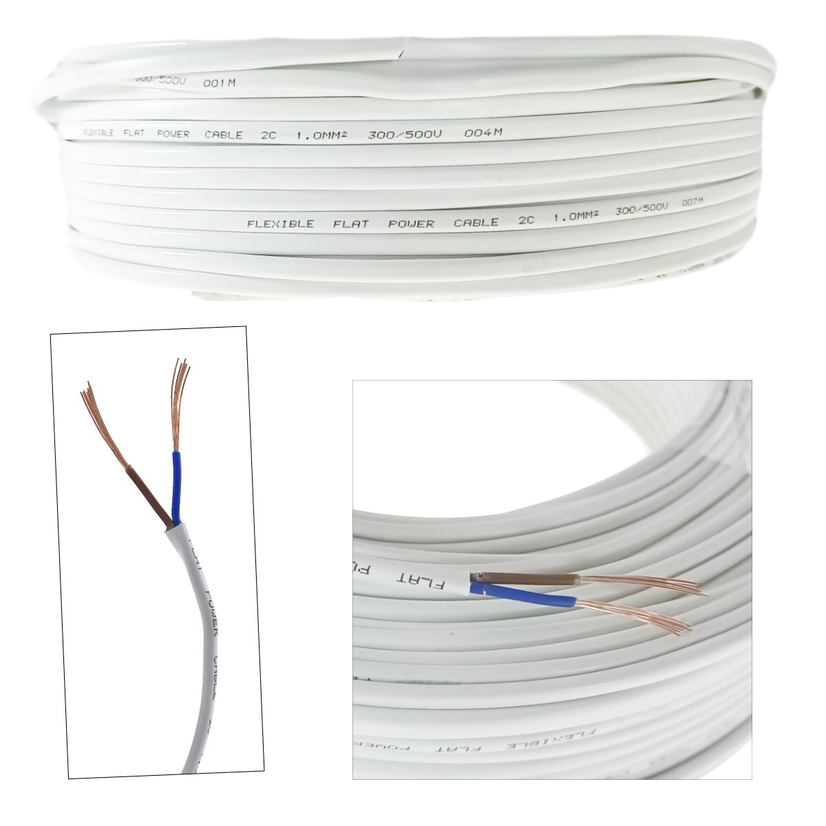 Електрически кабел MYY-UP CEMYY-UP2-1MM-WH, 2 x 1 mm2, мед, 100m, 2C ...