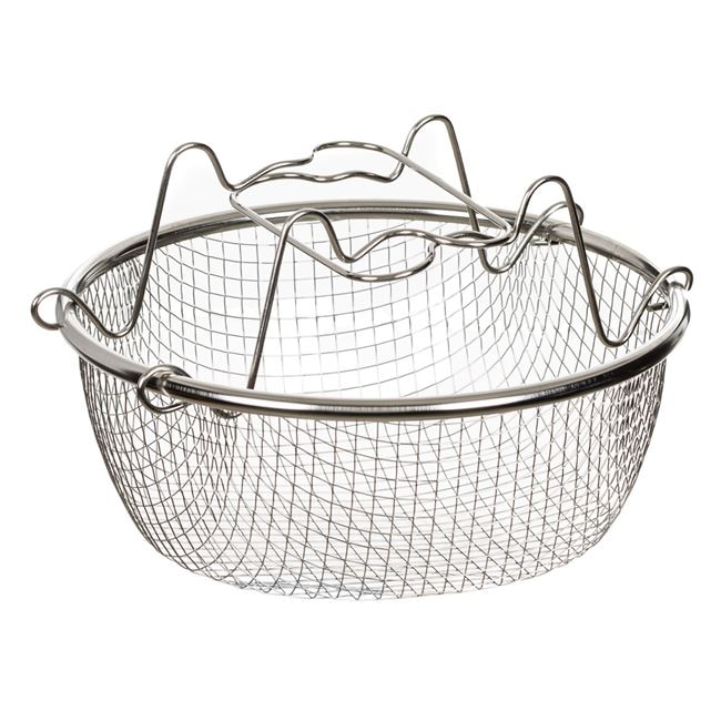 Cos metalic pentru prajit alimente, 20x9cm, gri - eMAG.ro