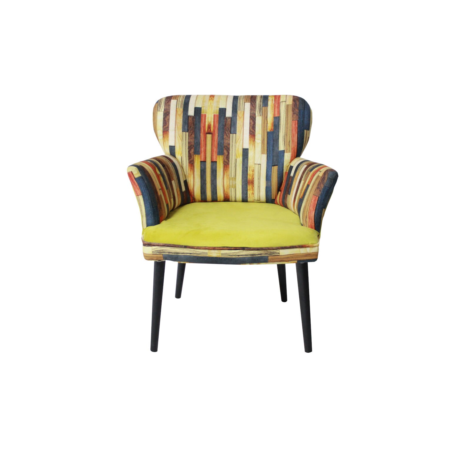 Set canapea Ana cu 2 fotolii, picioare din lemn, tapiterie din material ...