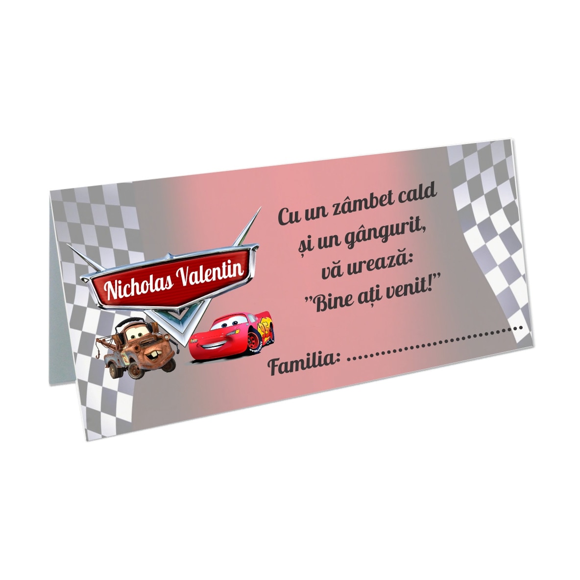 Plic bani Botez, Cars, Model PB32, Carton, Alb - eMAG.ro