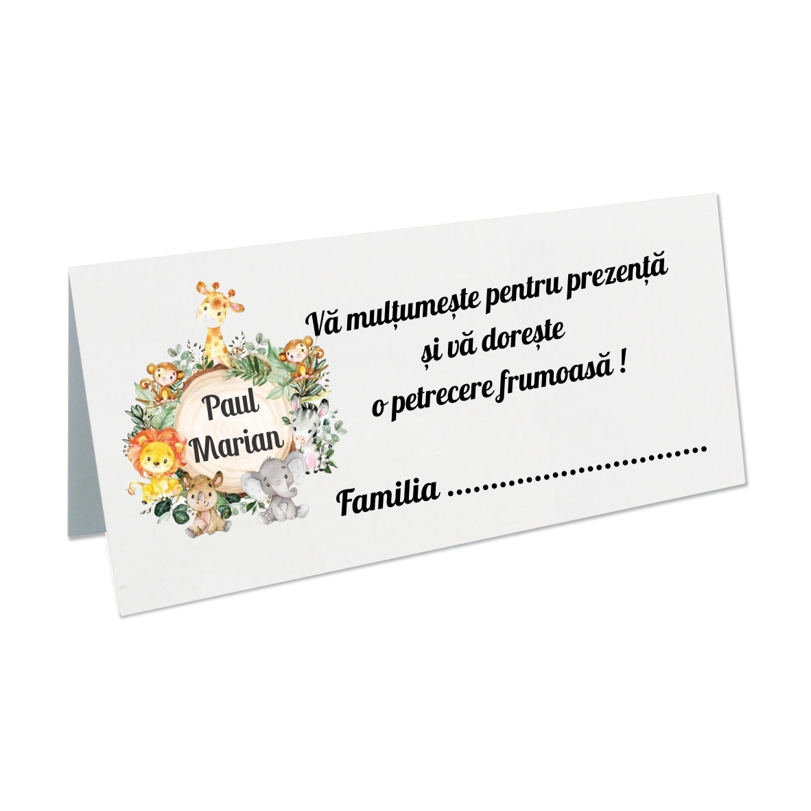 Plic bani Botez, Safari, Model PB37, Carton, Alb - eMAG.ro