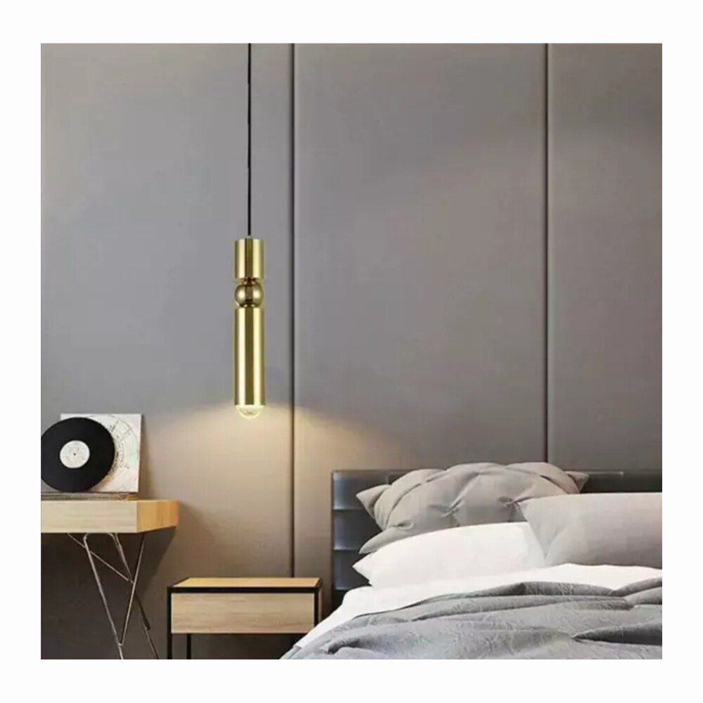 Lustra Pendul Gold, Led, 1x E27, 100H cm inaltimea reglabila - eMAG.ro