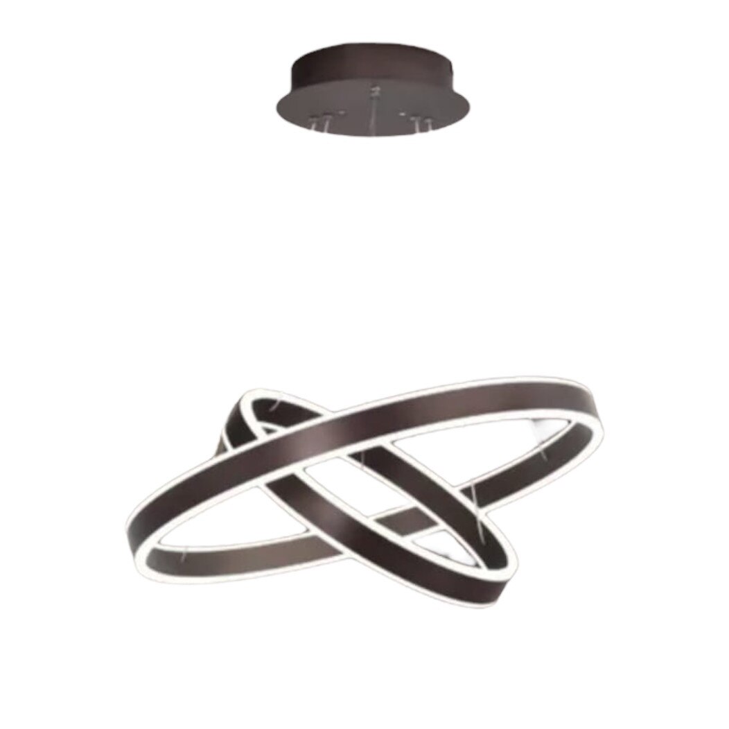 Lustra Led Design Maro, 2 Cercuri, Diametru 60cm inaltime, 1m reglabila ...