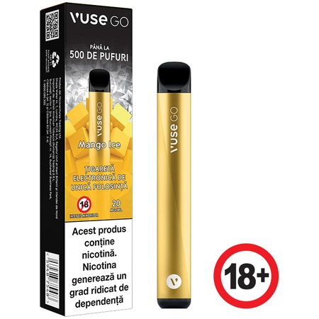 Tigara Electronica Vuse GO Mango Ice 20mg 500 Puff - eMAG.ro