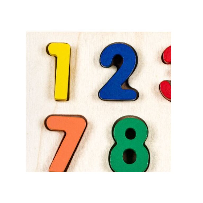 Puzzle din lemn, multicolor, cu cifre si calcule, pentru copii, 23 de ...