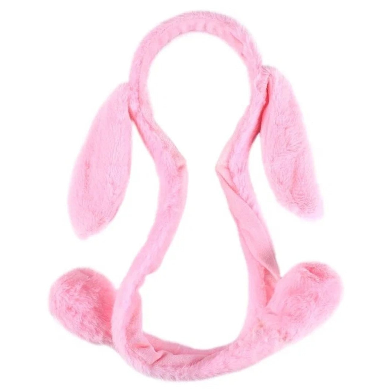 Bentita cu urechi de iepuras miscatoare, Plus pufos, 50x30cm, Roz - eMAG.ro