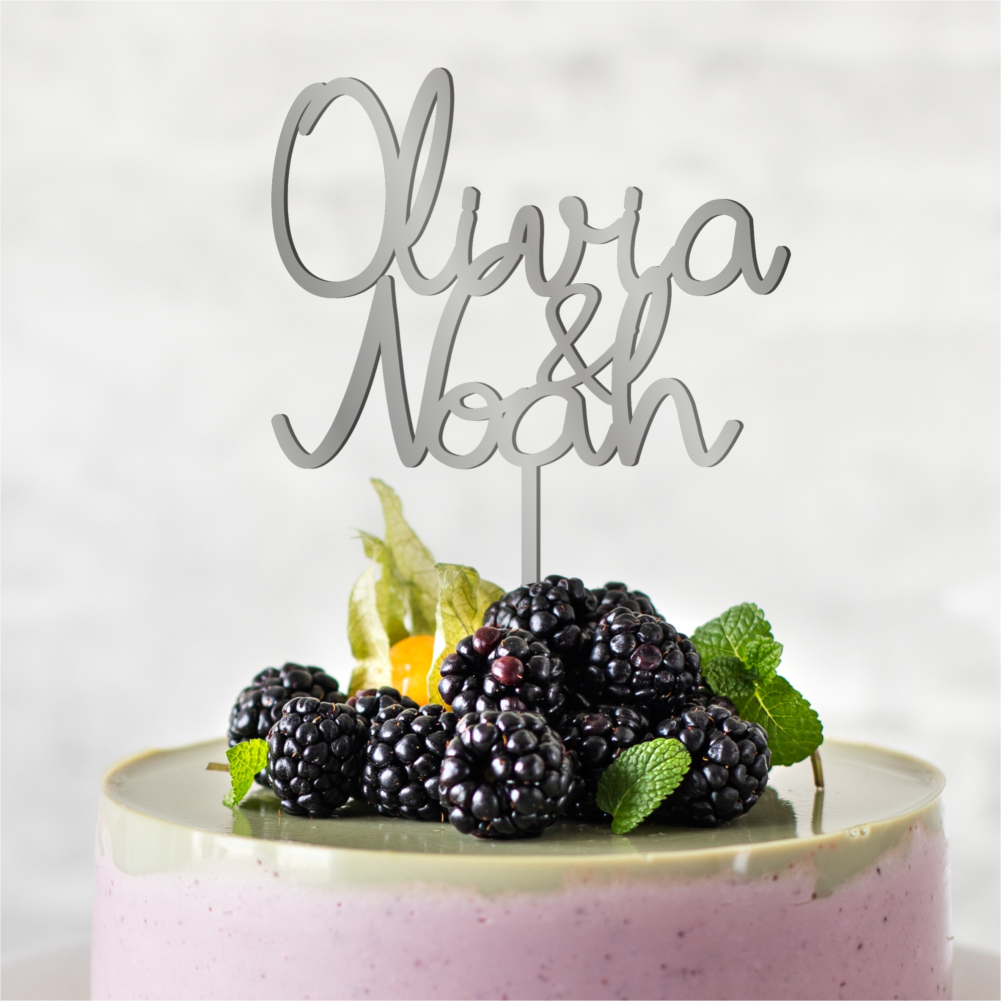 Topper tort personalizat cu numele mirilor, Inedit Print, TC867 ...