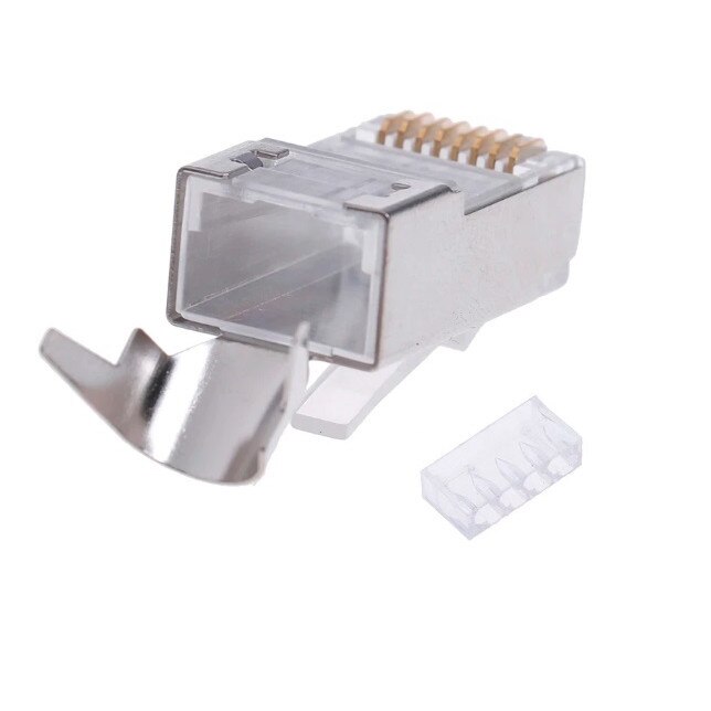 Set 30buc- Mufa RJ45 LanKATT ecranata pentru cabluri cat6/6a/7 cu fire ...