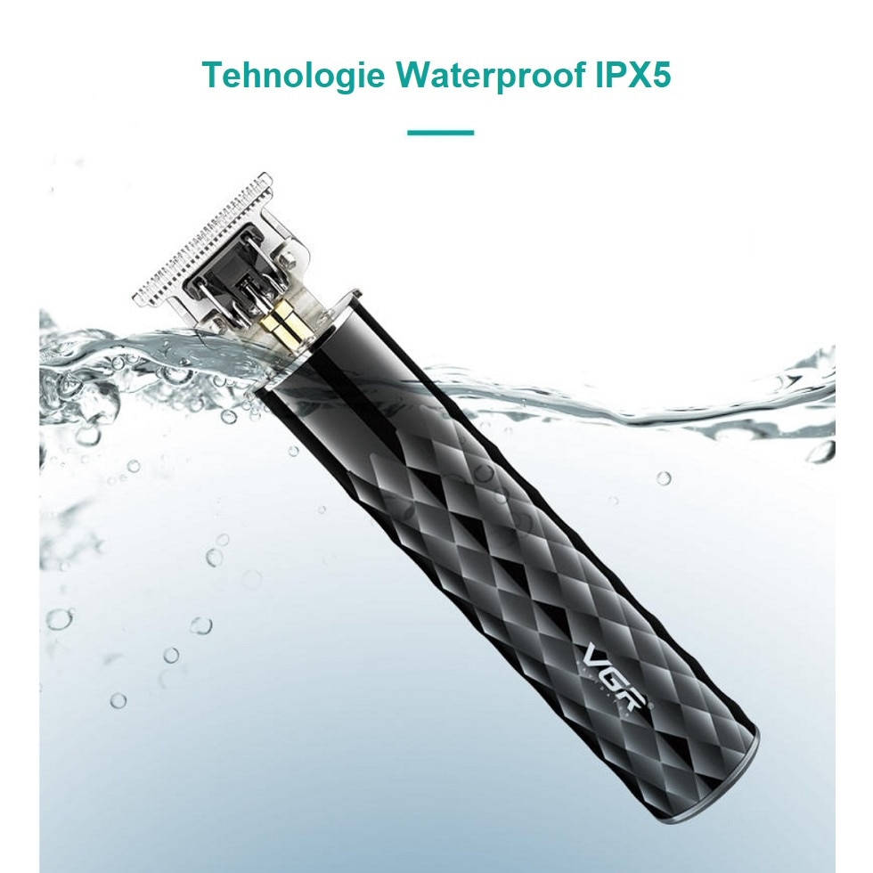 Set aparat de tuns profesional VGR, contur barba si corp, perie fade si ...