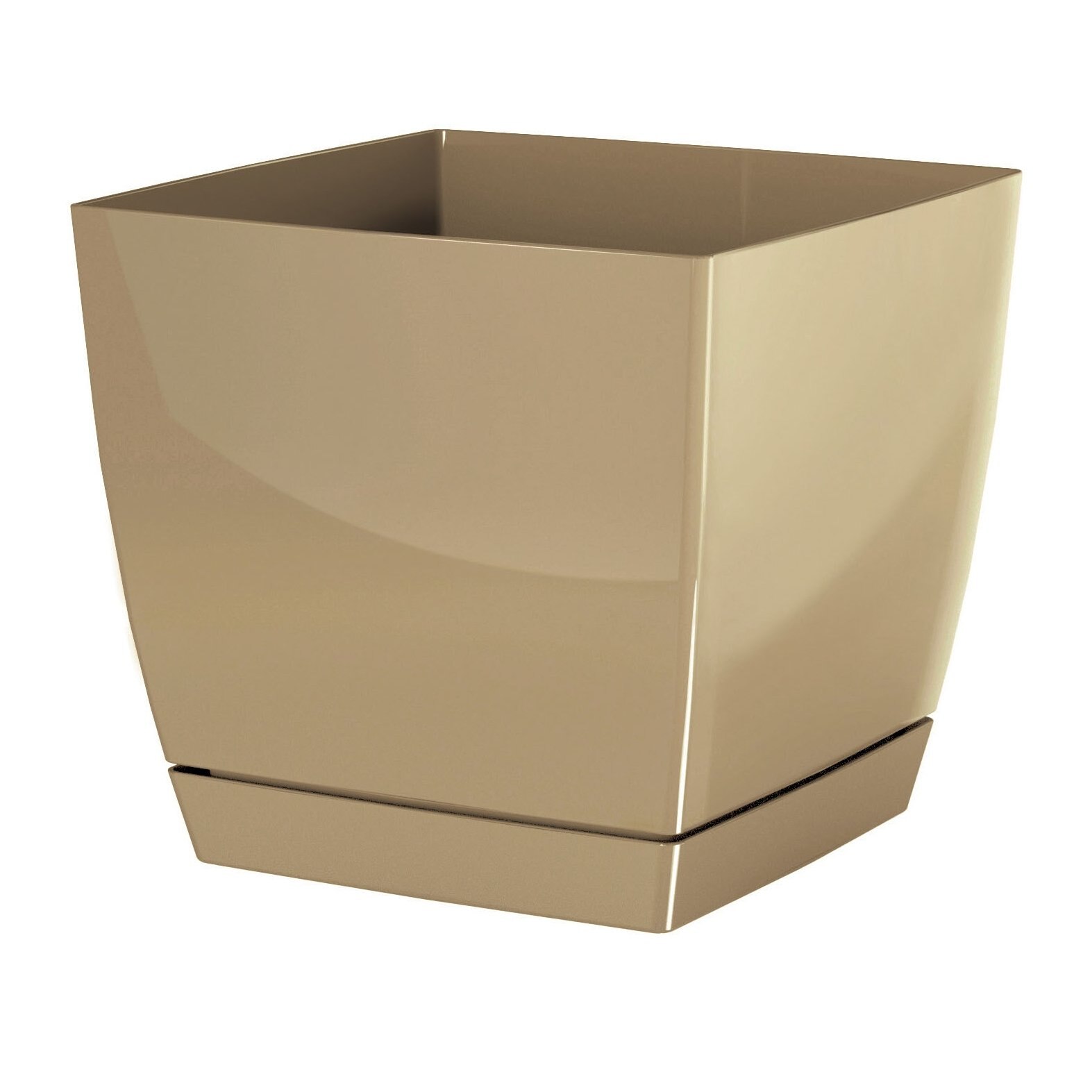 Ghiveci patrat, Prosperplast, Plastic, Bej - eMAG.ro