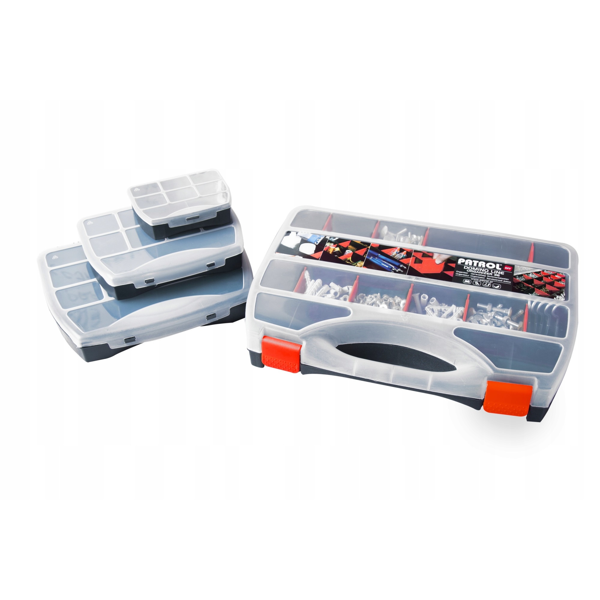 Organizator suruburi, Patrol Group, Plastic, Compartimentat, Negru ...