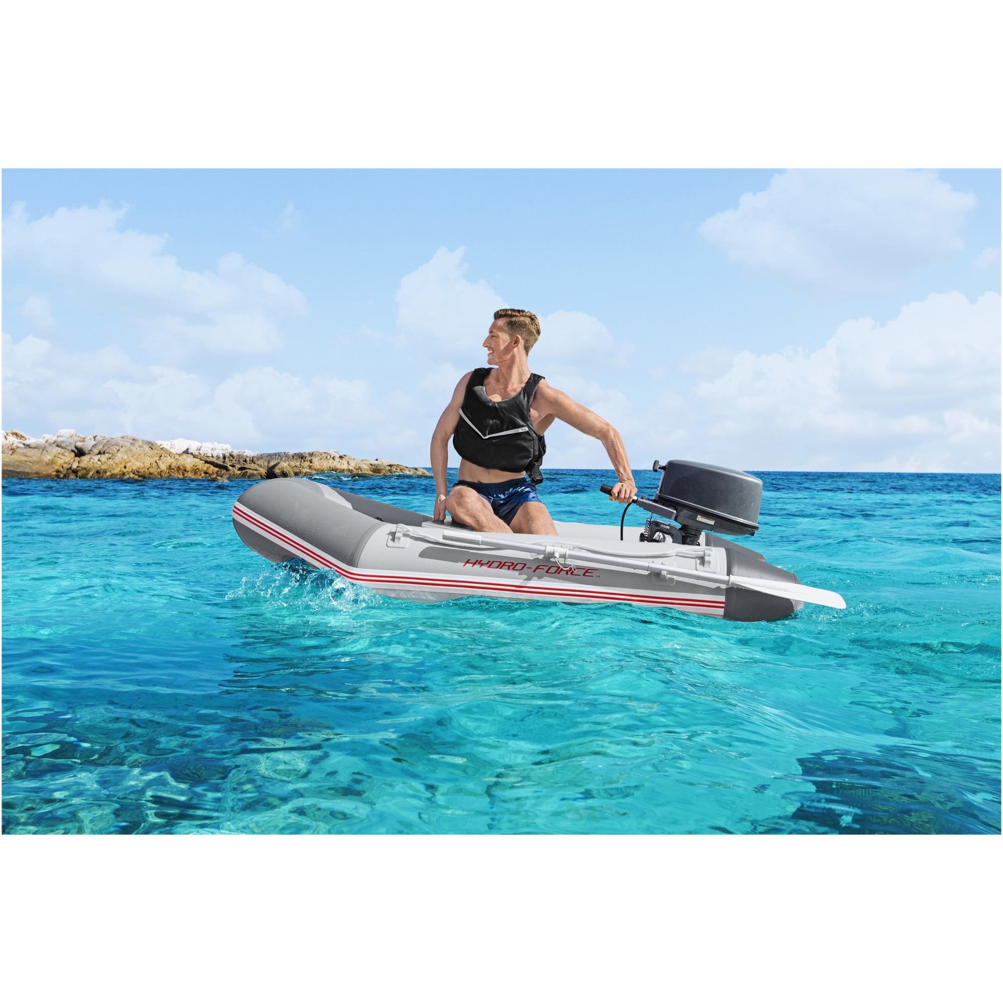 Комплект надуваема лодка Hydro-Force Caspian Sport, 230x130x33 см, 1 ...