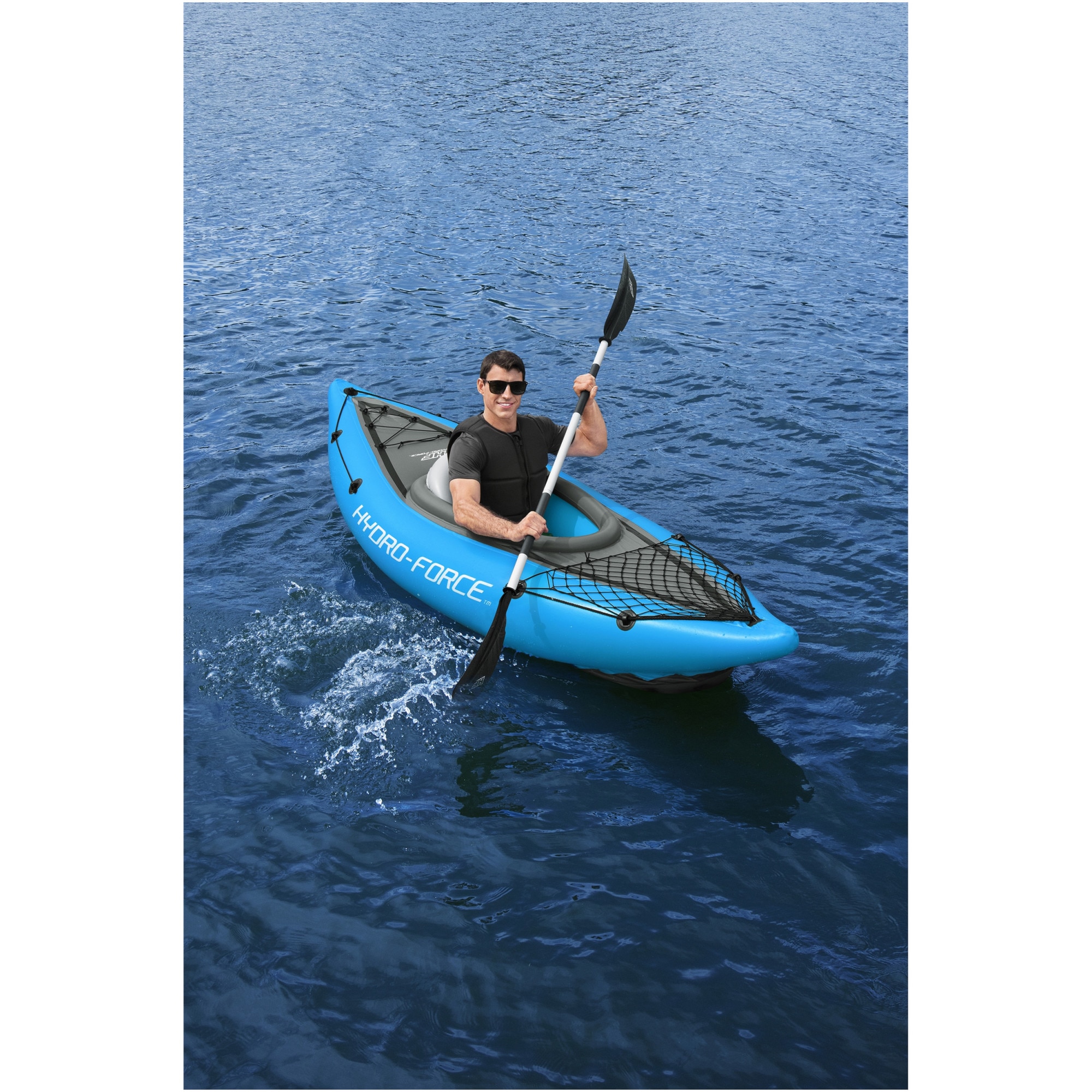 Caiac 1 persoana Hydro-Force Cove Champion X1, 275x81 cm, 1 padela, 1 ...