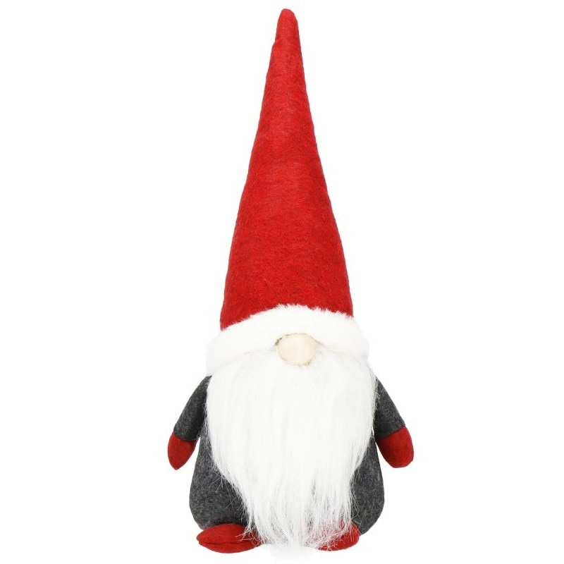 Figurina spiridus de Craciun, Material textil, 37 cm, Multicolor - eMAG.ro