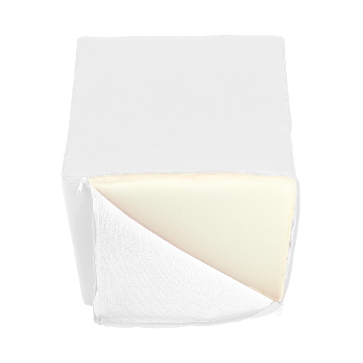 Taburet puf Kostka Dg76, Ecopuf, Poliester/Polistiren, Forma cub, 40 x ...