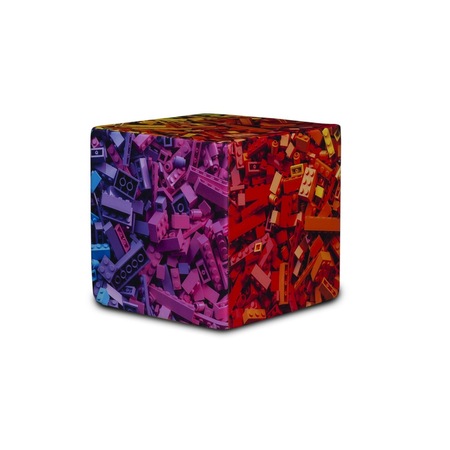 Puf taburet Ecopuf Kostka Dg49, cub multifunctional 40x40x40 cm ...