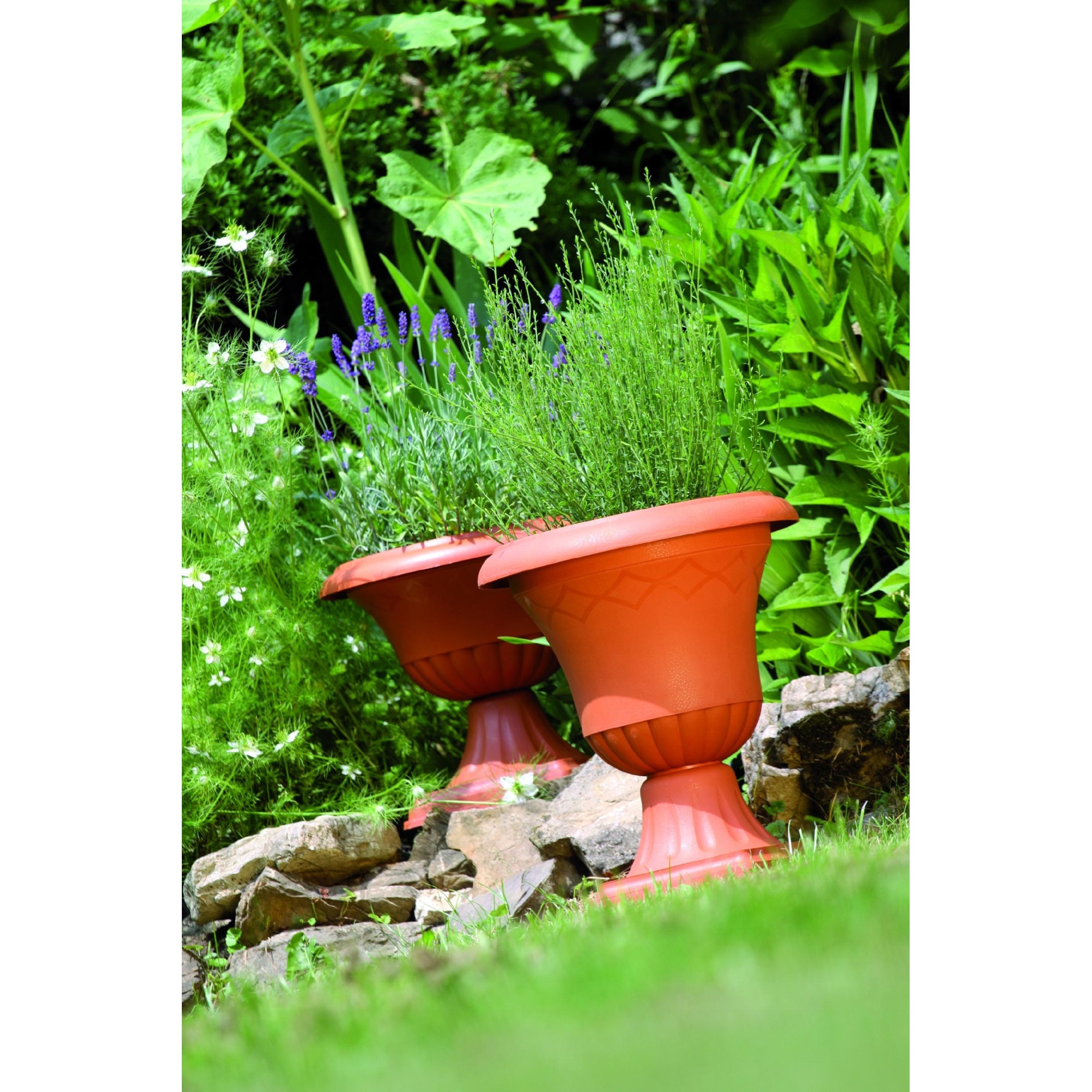 Ghiveci inalt, Prosperplast, Plastic, 35x39.5cm, Maro - eMAG.ro