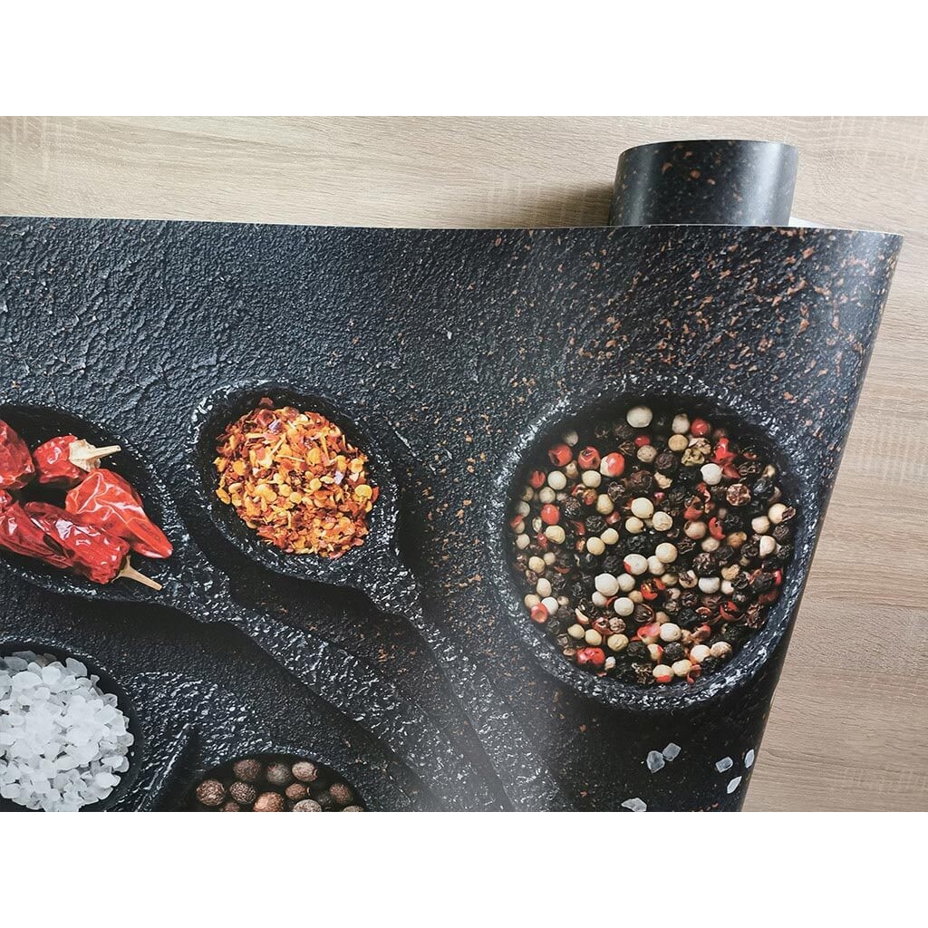 Autocolant perete bucatarie, Folina, model condimente, rola de 80x200 ...