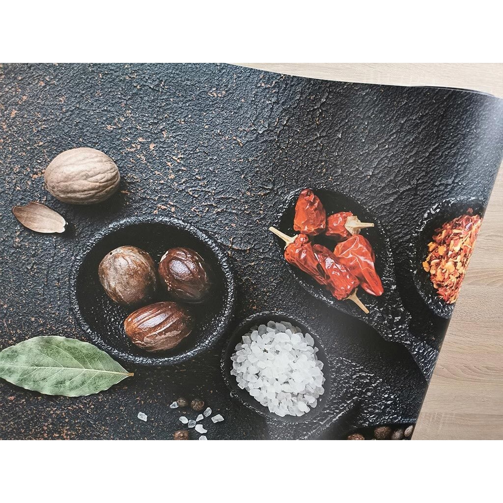 Autocolant perete bucatarie, Folina, model condimente, rola de 80x200 ...