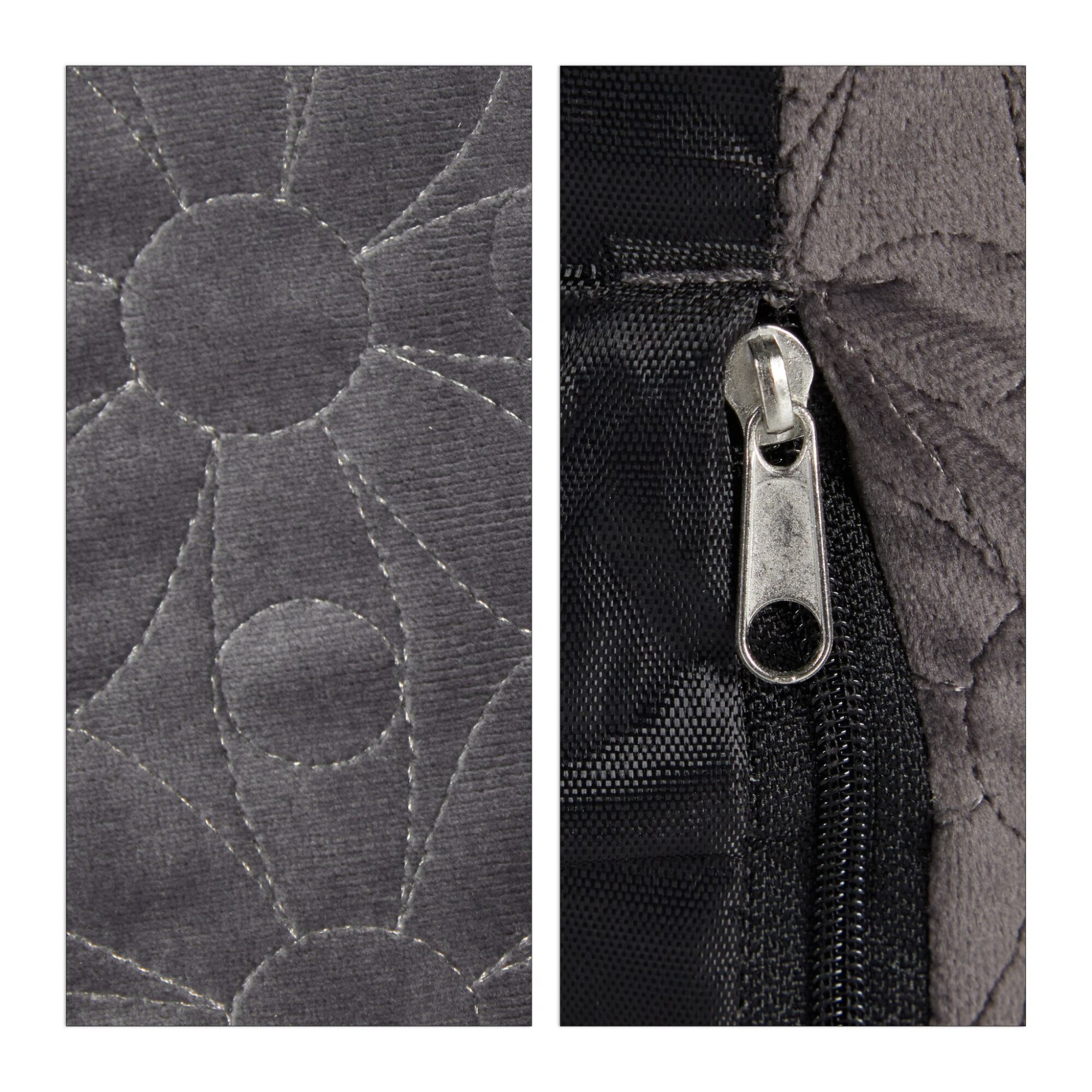 Fotoliu de podea Relaxdays, cu spatar reglabil, gri, din MDF si spuma ...