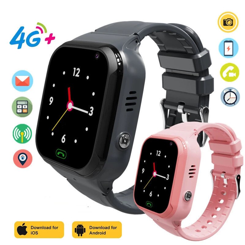 Ceas SmartWatch pentru Copii cu localizare GPS, sim 4G, buton SOS ...