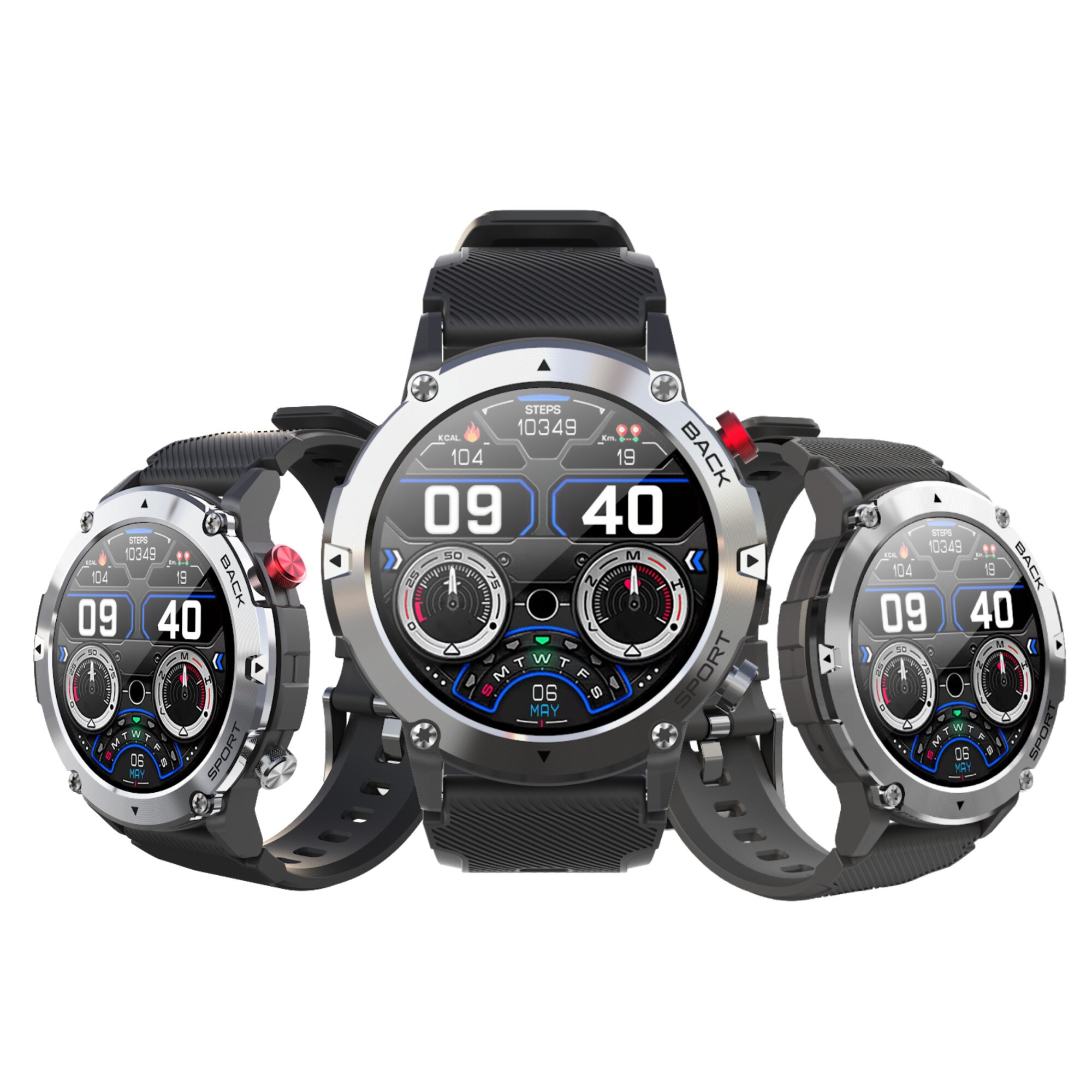Ceas smartwatch SC21, monitorizare puls, pedometru, 20 de moduri pentru ...