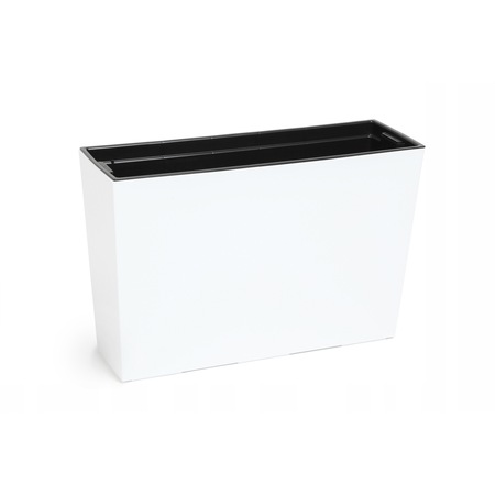 Ghiveci inalt pentru plante, Lamela, Plastic, 36.5x19cm, Alb - eMAG.ro