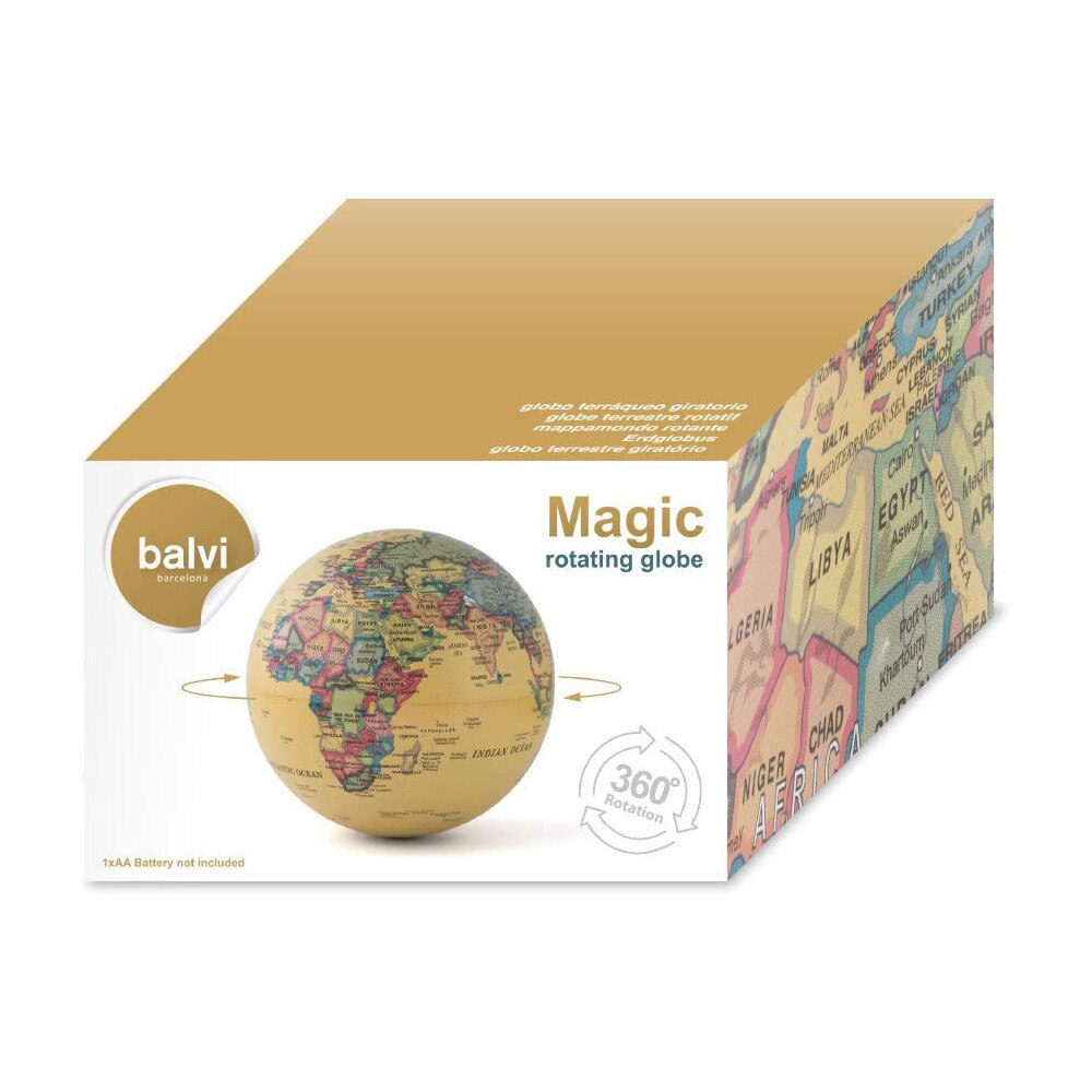 Glob magic care se roteste, 1 x AA, 14 x 14 x 14 cm, polistiren - eMAG.ro