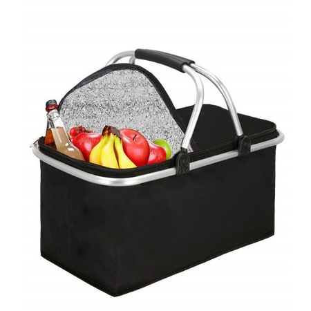 Geanta de picnic, Poliester, 47 x 28 x 23 cm, Negru - eMAG.ro