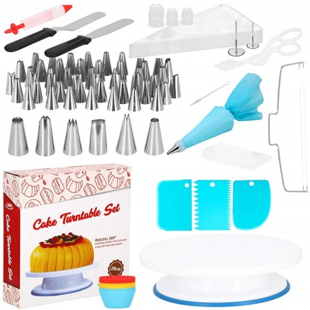 Set ornare prajituri, Silicon/Inox/Plastic, 106 piese, Multicolor - eMAG.ro