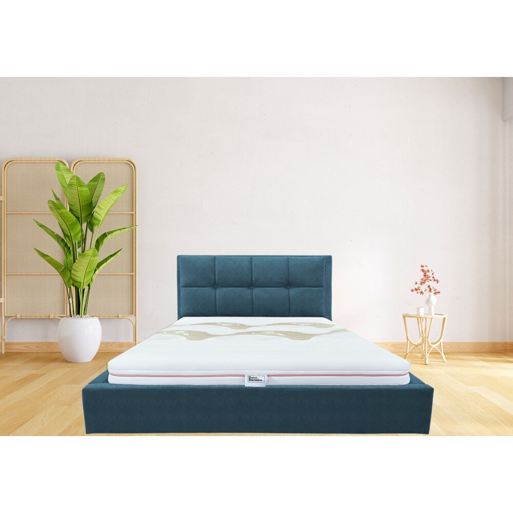 Pat Tapitat Rabatabil cu Lada Depozitare, 140x200 cm, BOLD, Dolce ...