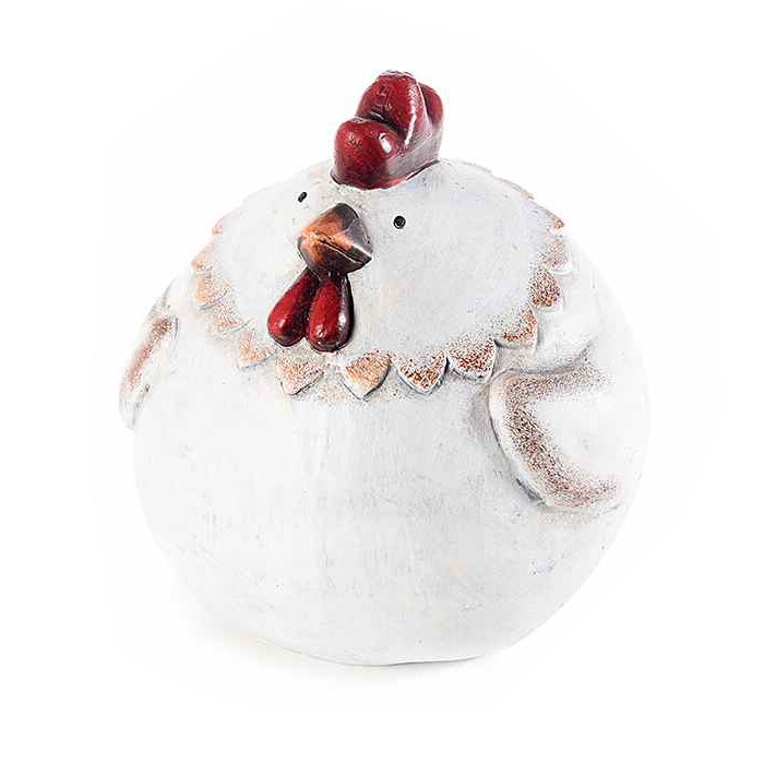 Figurina Gaina din ceramica alba 19x15x18 cm - eMAG.ro