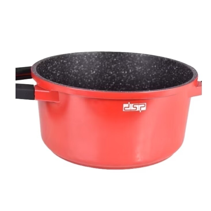 Set oale cu tigaie, CTO2022 Rosu-Negru, 5 Piese, 4,5L / 7L /1 1.9L, DSP ...