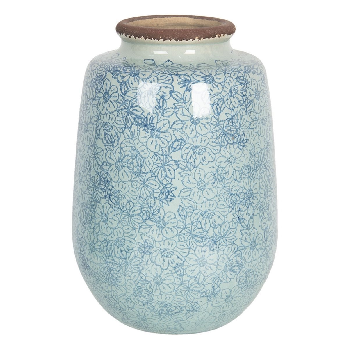 Vaza pentru flori ceramica albastra Ø 17 x 26 h - eMAG.ro