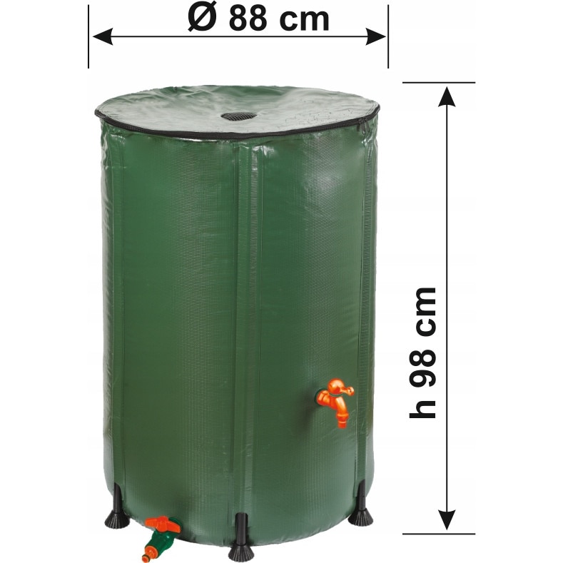 Rezervor apa, Ramp, 80 x 98 cm, PVC, 500 l, Verde - eMAG.ro