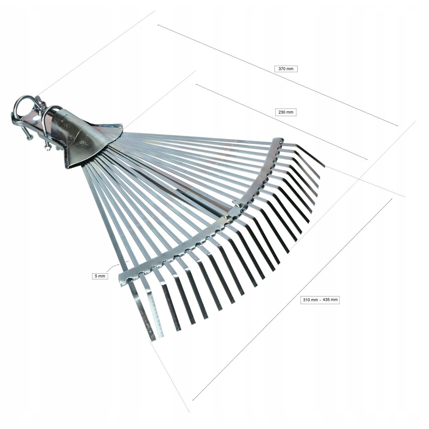 Lama grebla reglabila gradina, Kotarbau, Otel, 22 dinti, 230 x 370 mm ...