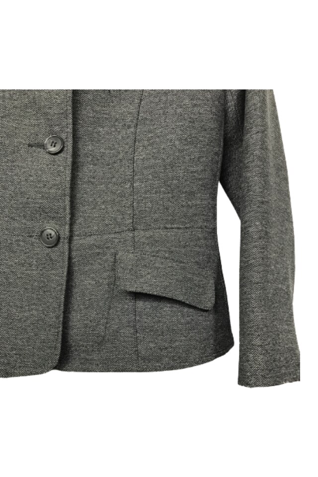Costum de dama office, clasic, sacou si fusta mini, petrecuta, gri ...