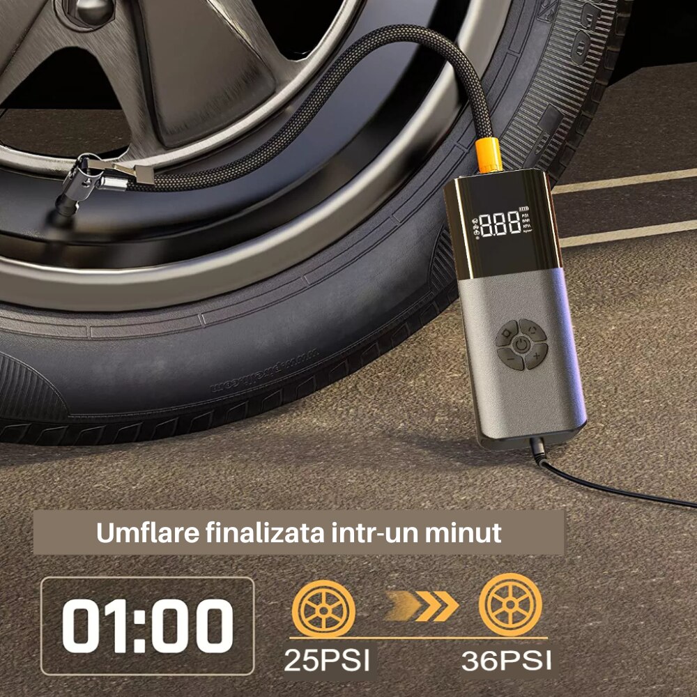 Pompa Aer Multifunctionala Smart Electrica, Accesorii incluse, Umflare ...
