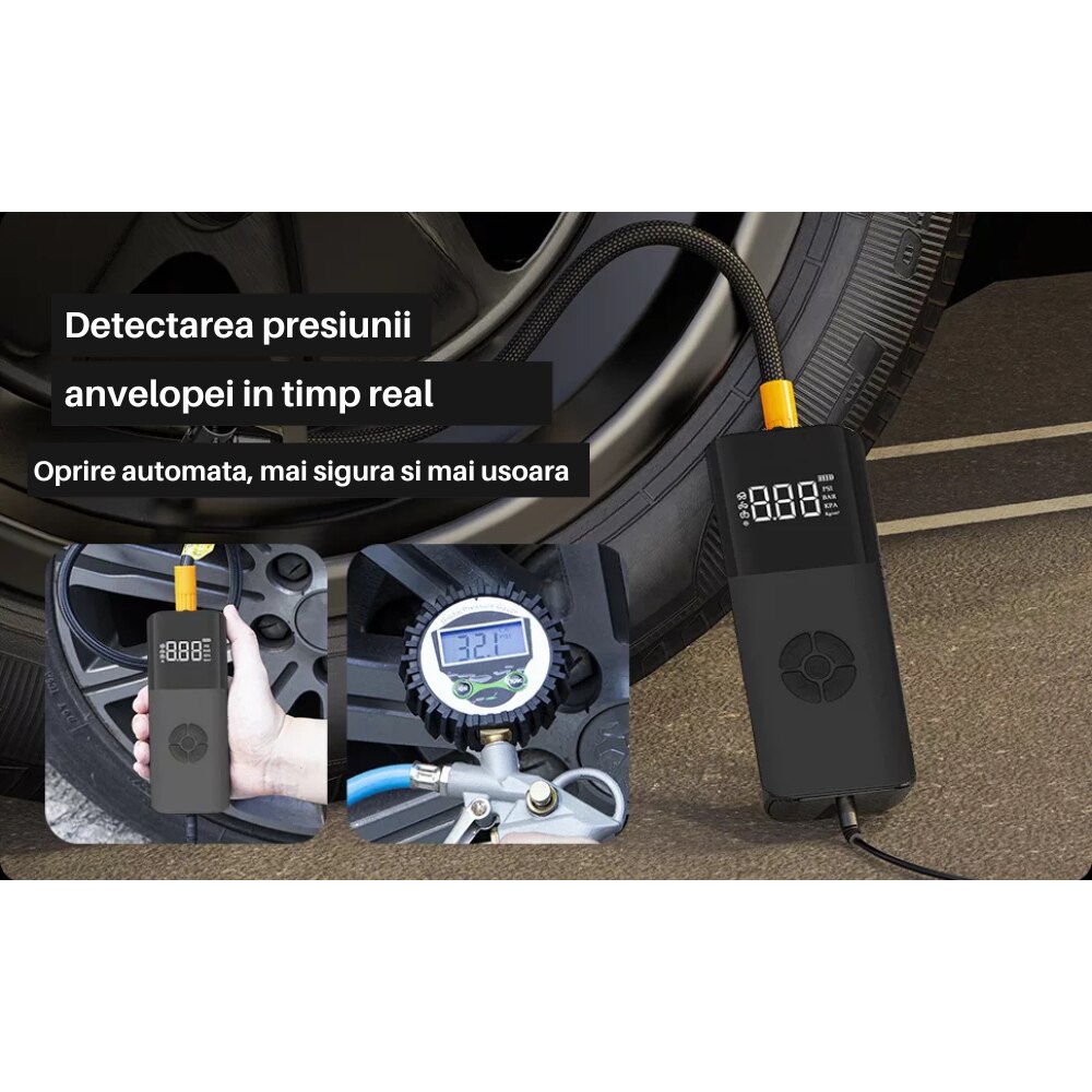 Pompa Aer Multifunctionala Smart Electrica, Accesorii incluse, Umflare ...