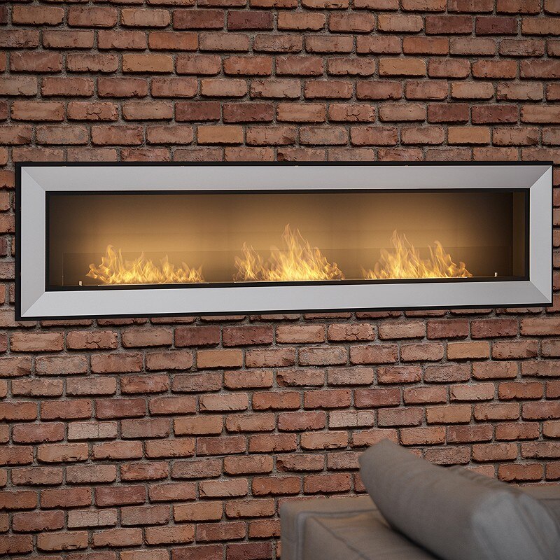 Semineu Frame 1800, SIMPLEfire, Biocombustibil, Alb/Negru - eMAG.ro