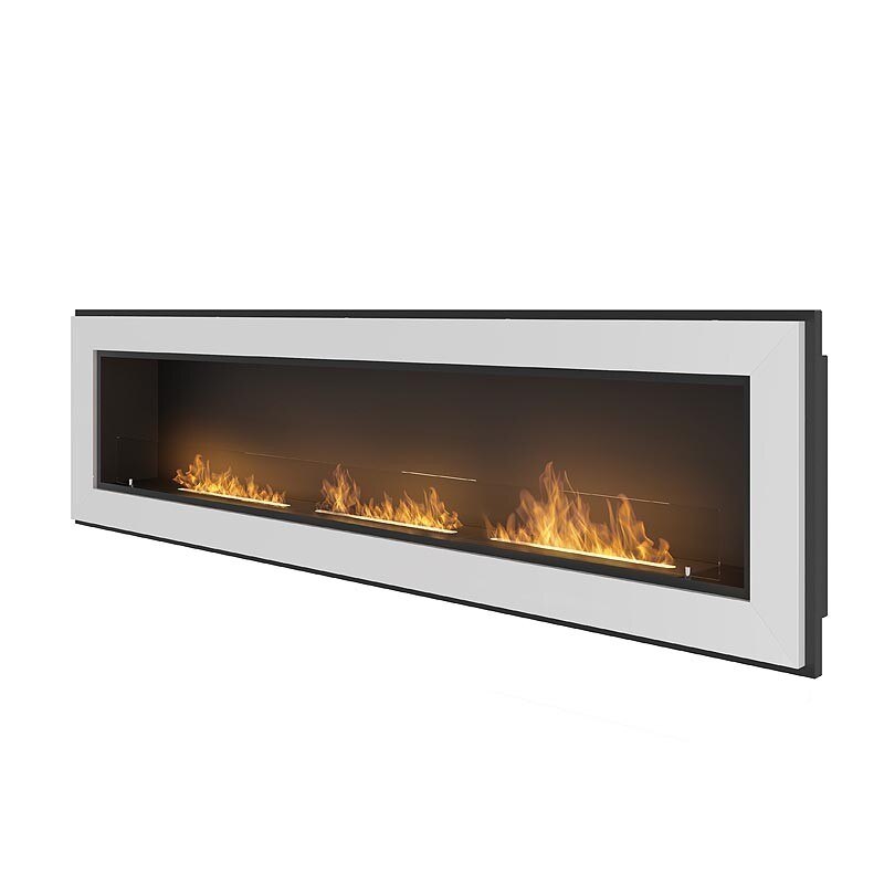 Semineu Frame 1800, SIMPLEfire, Biocombustibil, Alb/Negru - eMAG.ro