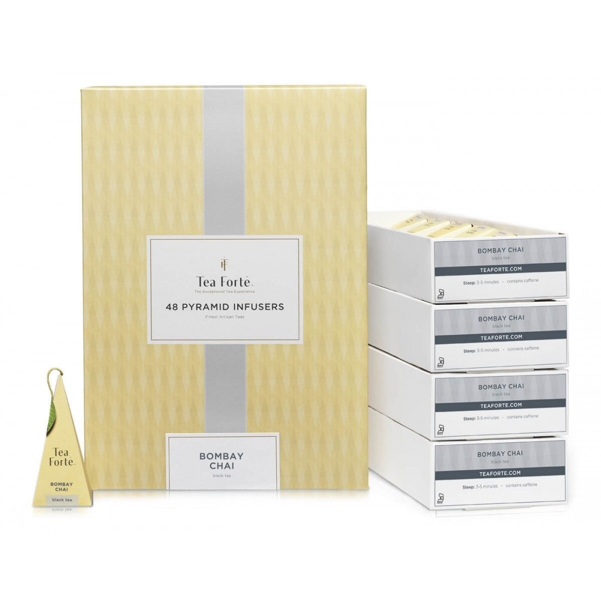 Cutie cu 40 piramide ceai cald Bombay Chai Tea Forte - eMAG.ro