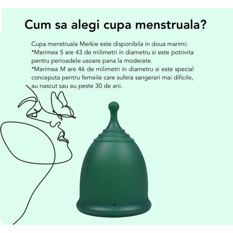 Cupa menstruala din silicon medical biocompatibil Merkie ...