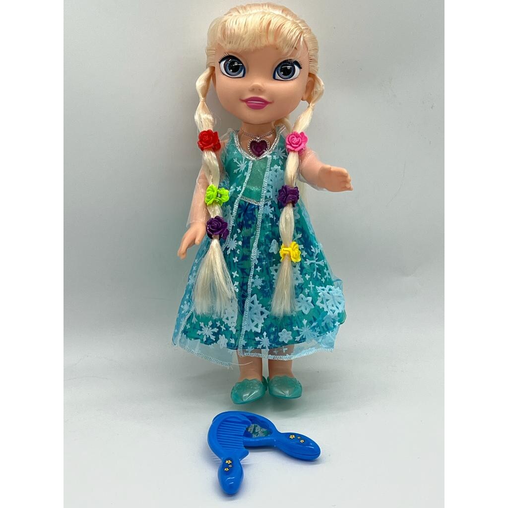 Papusa Frozen, Elsa muzicala cu accesorii, agrafe, perie si oglinda, 35 ...