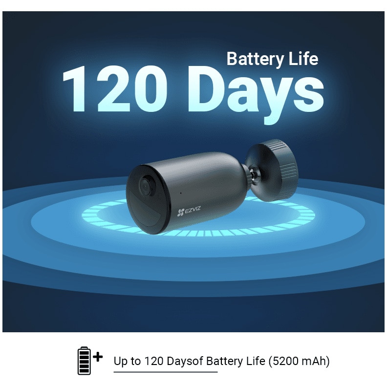 Камера за наблюдение Ezviz EB3 2K Standalone Smart Home Battery Wi-Fi ...