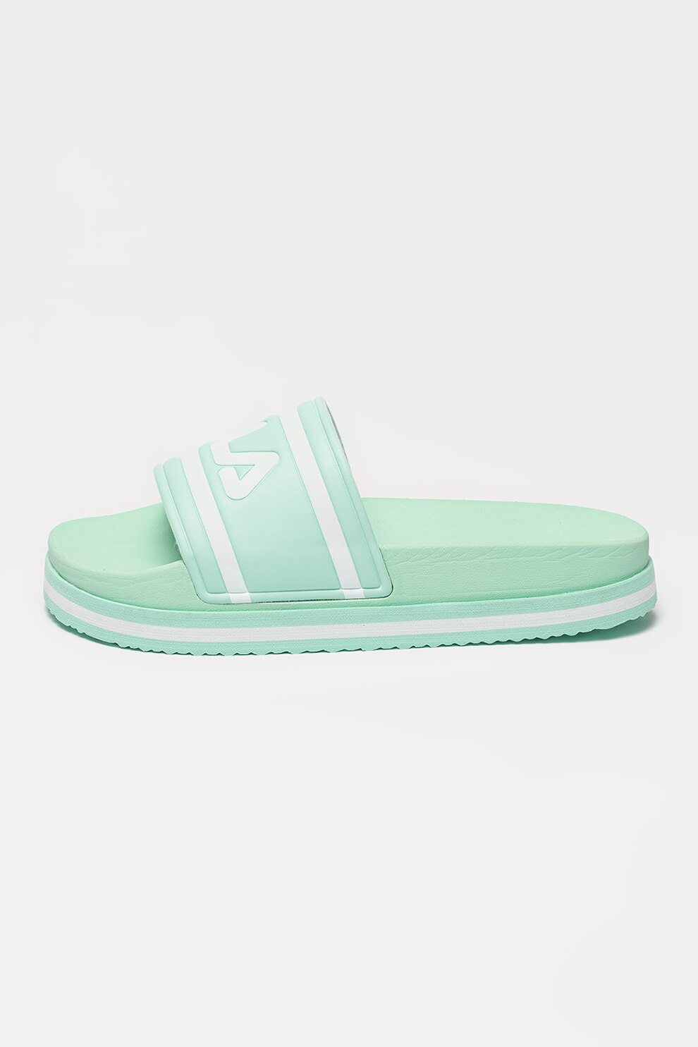 Fila, Papuci flatform cu imprimeu logo Morro Bay, Verde pal, 40 - eMAG.ro