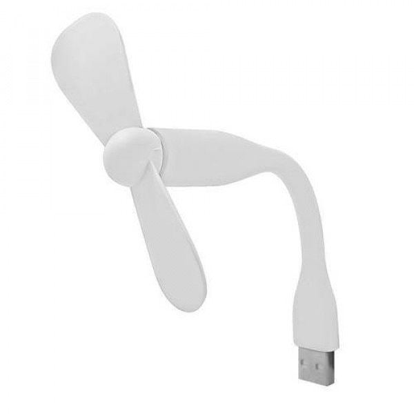 Mini ventilator USB din silicon, flexibil, alb - eMAG.ro