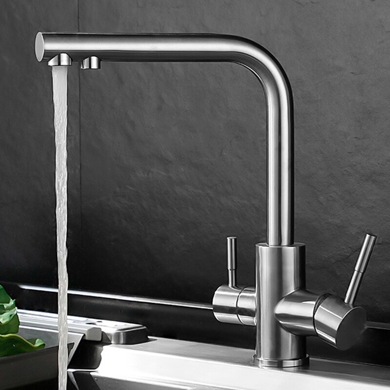 Baterie 3 cai Profesionala, Aquaroo, seria Optim Pro, Sus 304, filtru apa Osmoza Inversa ...