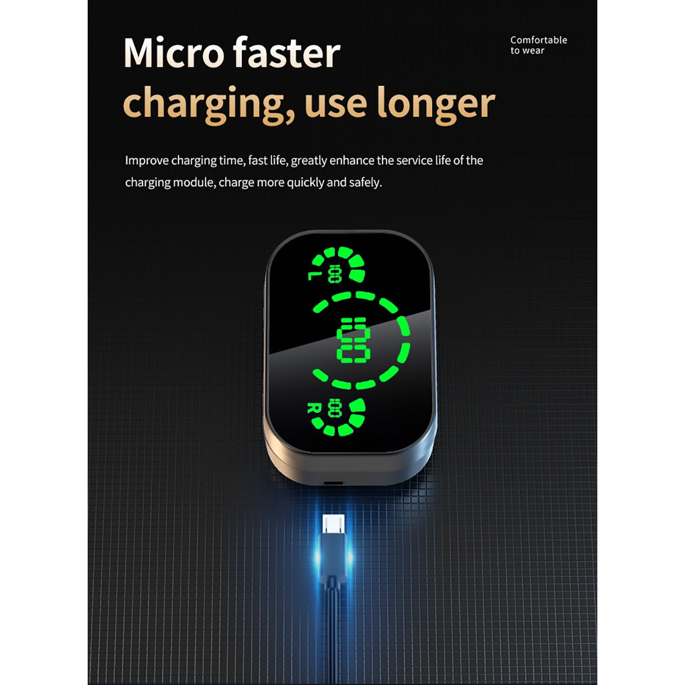 Casti Wireless YD03, Display Digital Tip Oglinda, Microfon Incorporat ...